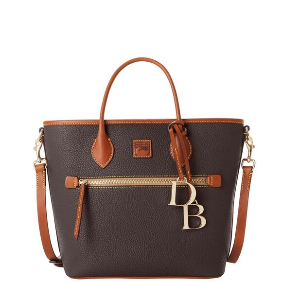 Dooney & Bourke | Bags | Dooney Bourke Pebble Grain Handle Tote Brown ...
